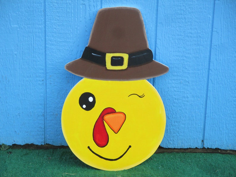 Thanksgiving Turkey Smile Face Sign - Etsy