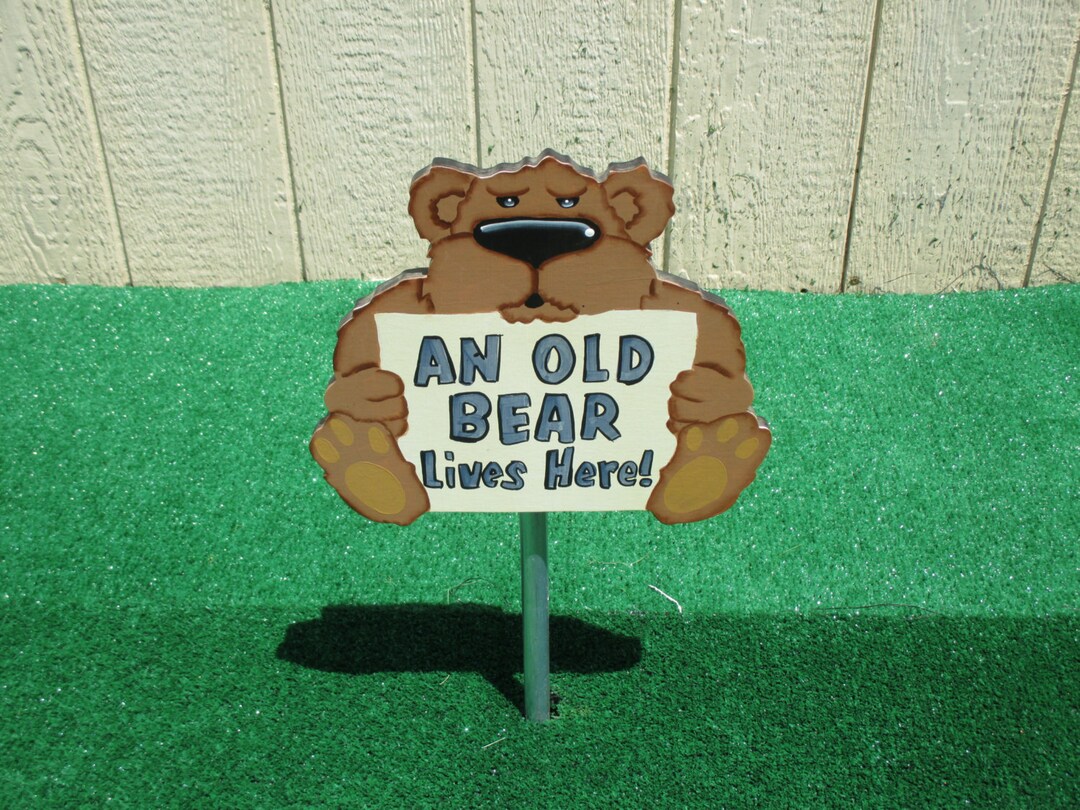 Old Bear Yard Sign - Etsy