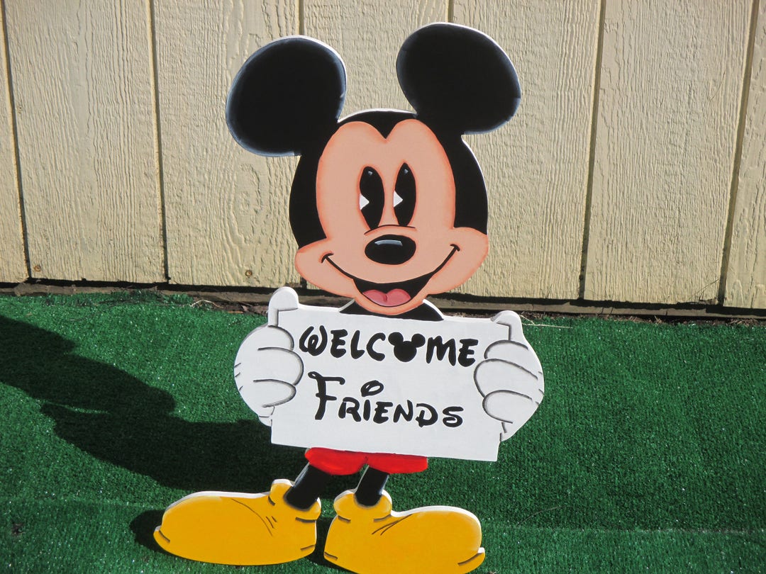 Mickey Welcome Sign - Etsy