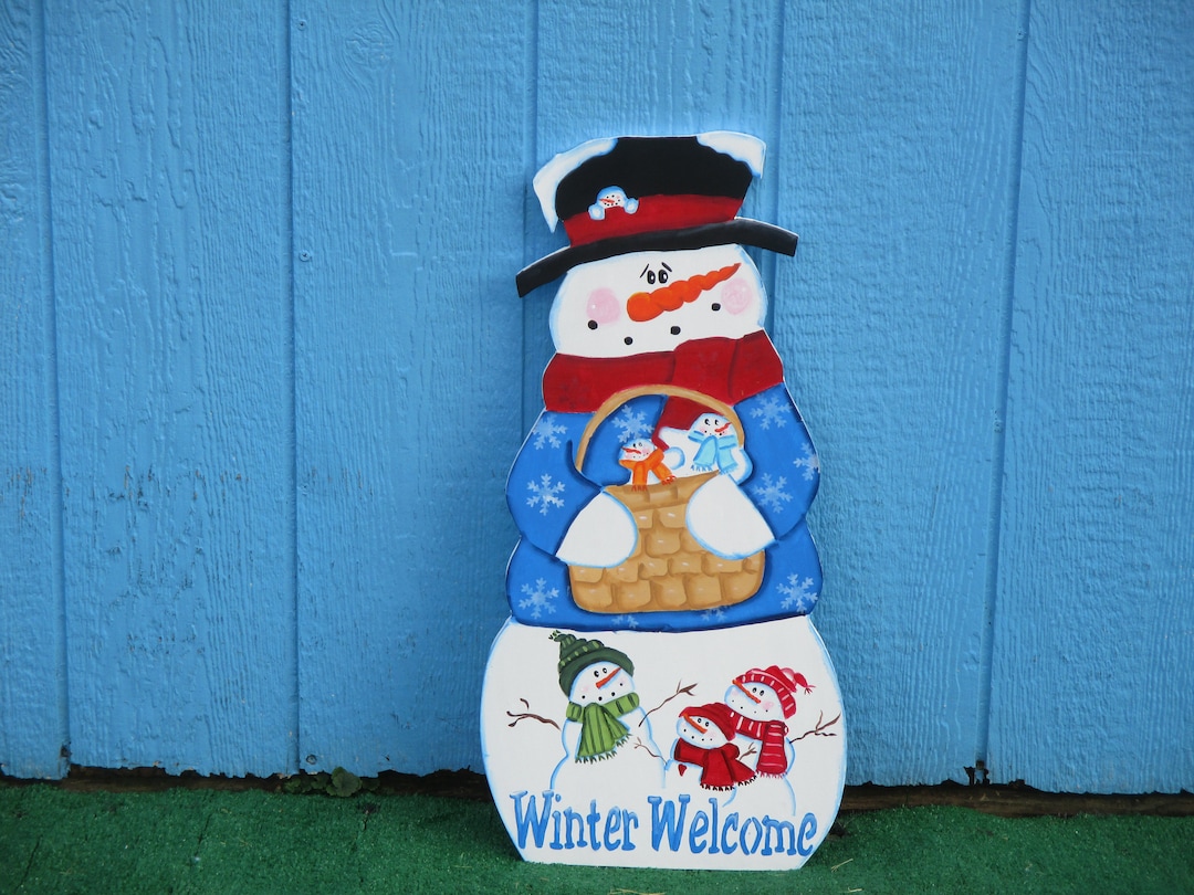 Snowman Yard Sign - Etsy