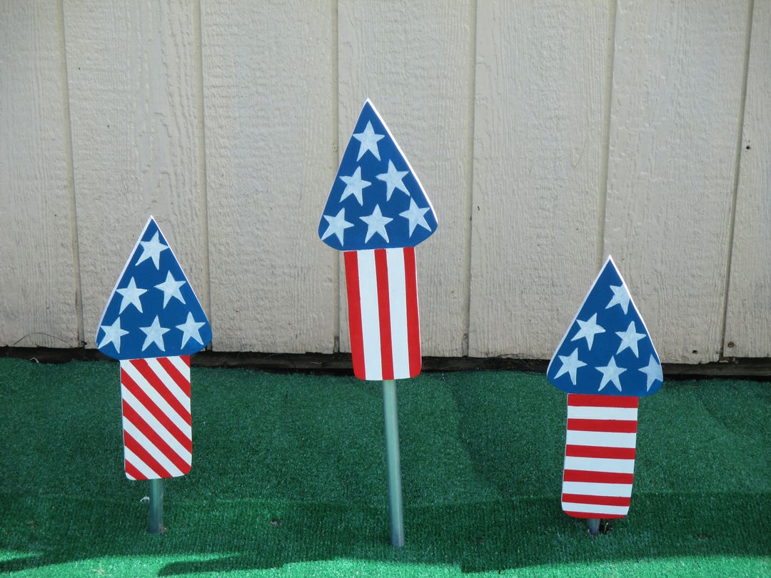 Patriotic Fire Cracker Yard Signs - Etsy