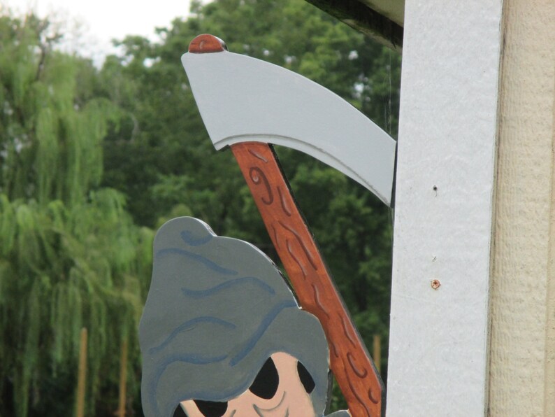 Grim Reaper Yard Sign Peeker - Etsy
