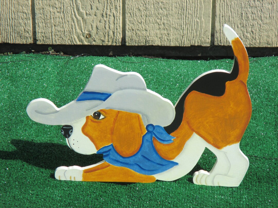 Beagle Cowboy Dog Yard Sign - Etsy
