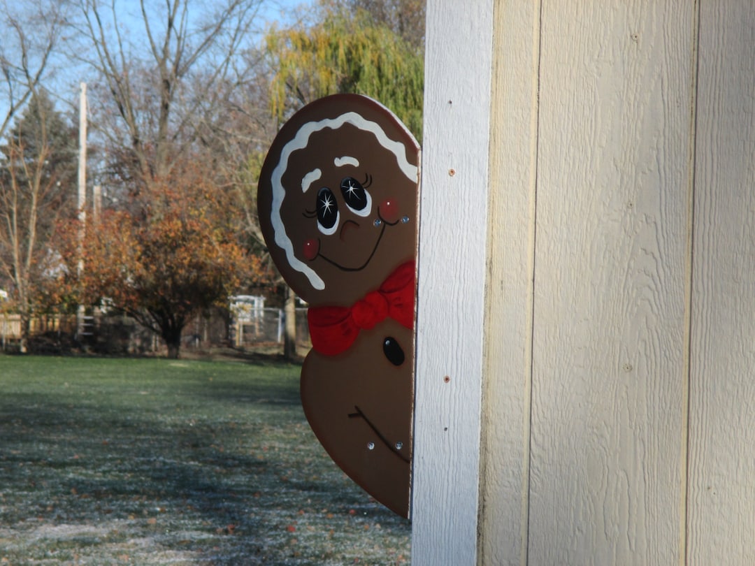 Gingerbread Man Peeker Yard Sign - Etsy