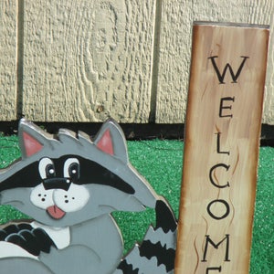 Raccoon Welcome Sign - Etsy
