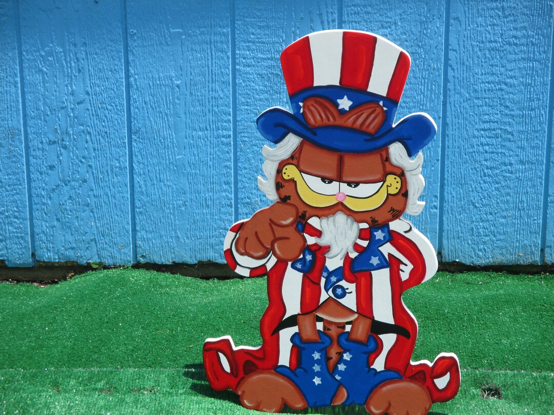 4th of July Cat Yard Sign - Etsy