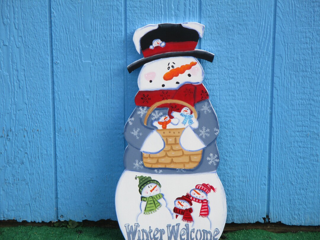 Cute Snowman Yard Sign - Etsy
