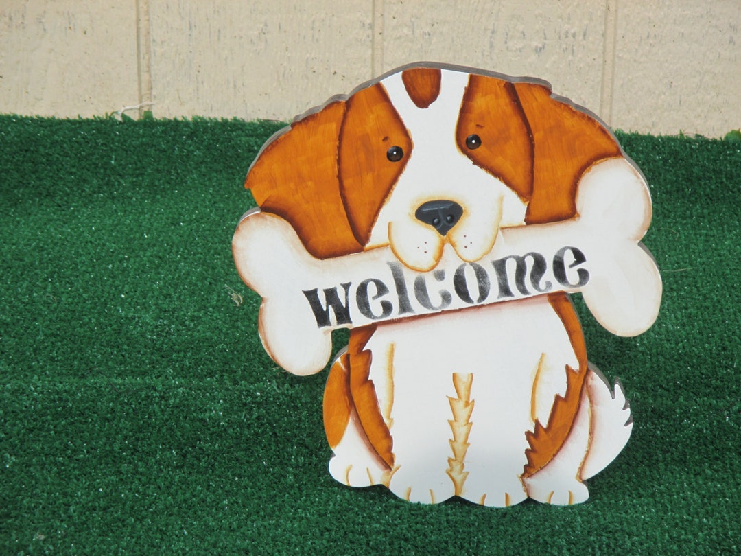 Cute Dog Welcome Sign - Etsy