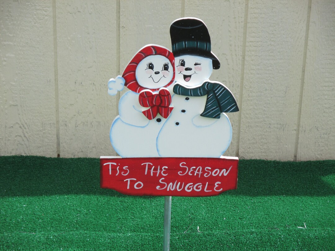 Snowman Couple Yard Sign - Etsy