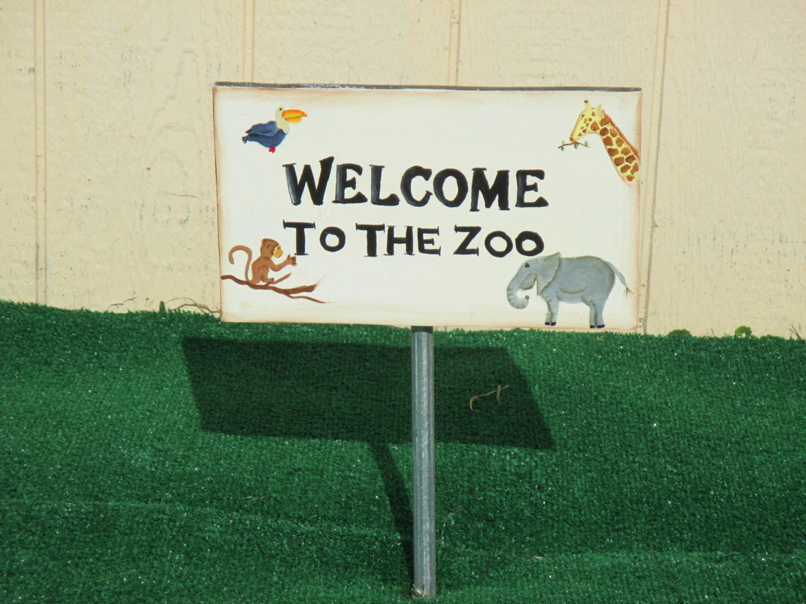 Welcome to the Zoo Yard Sign - Etsy