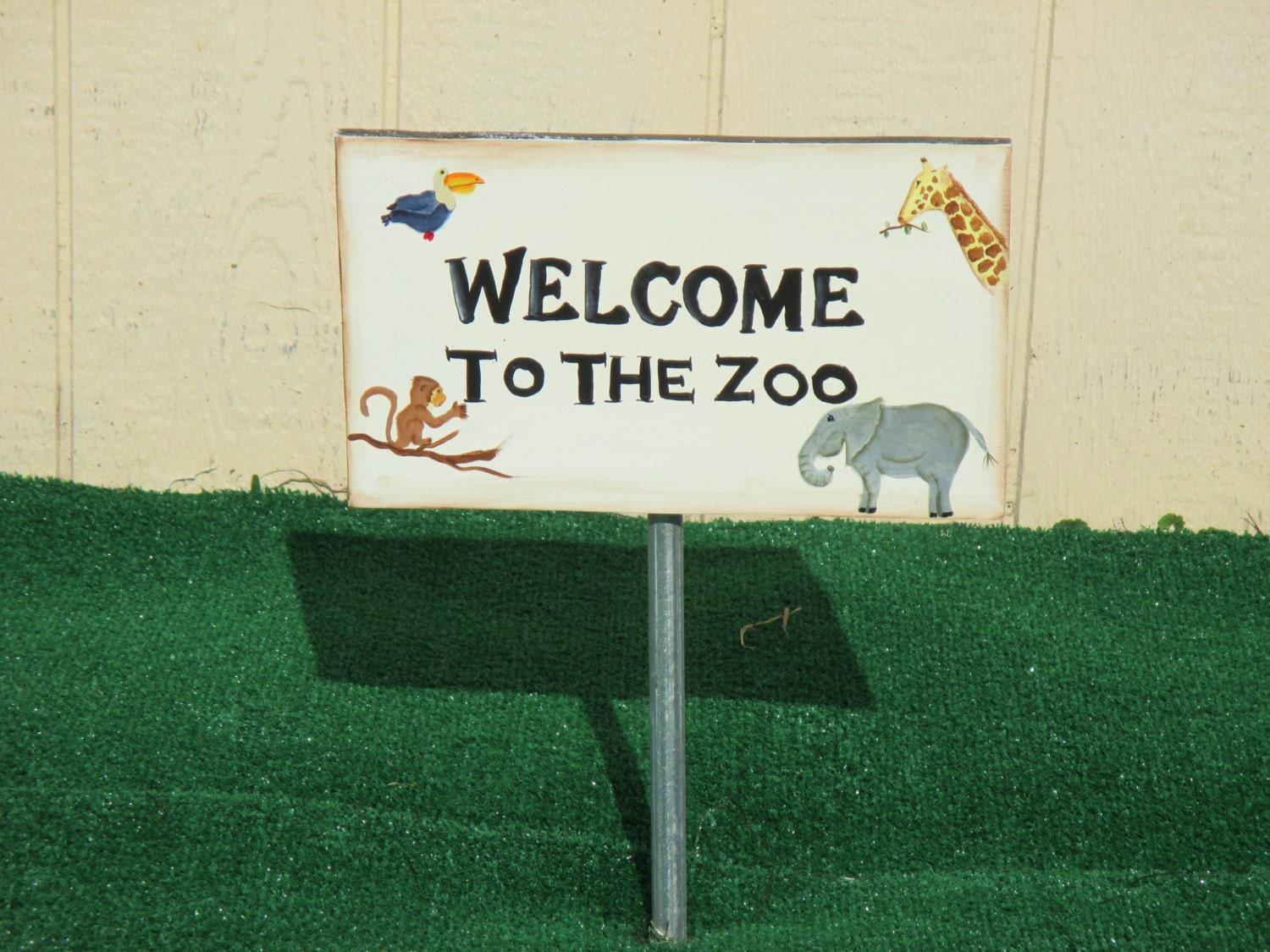 Welcome to the Zoo Yard Sign - Etsy