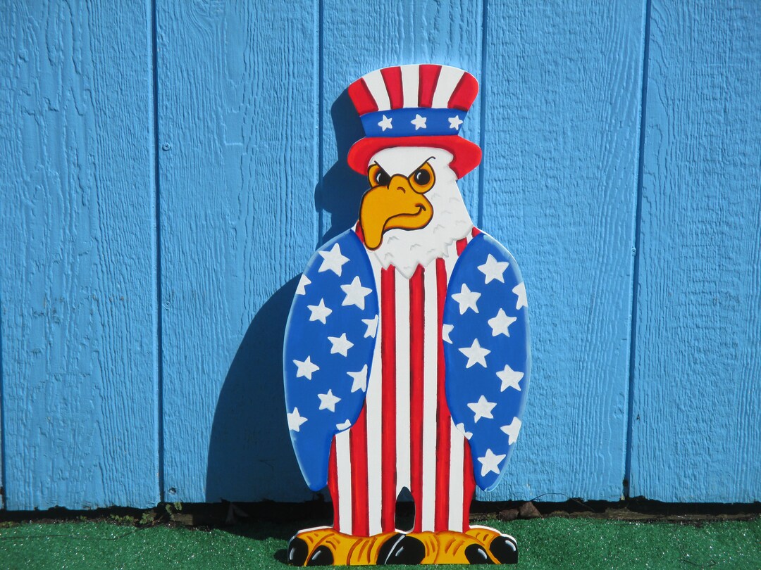 Patriotic Eagle Yard Sign - Etsy