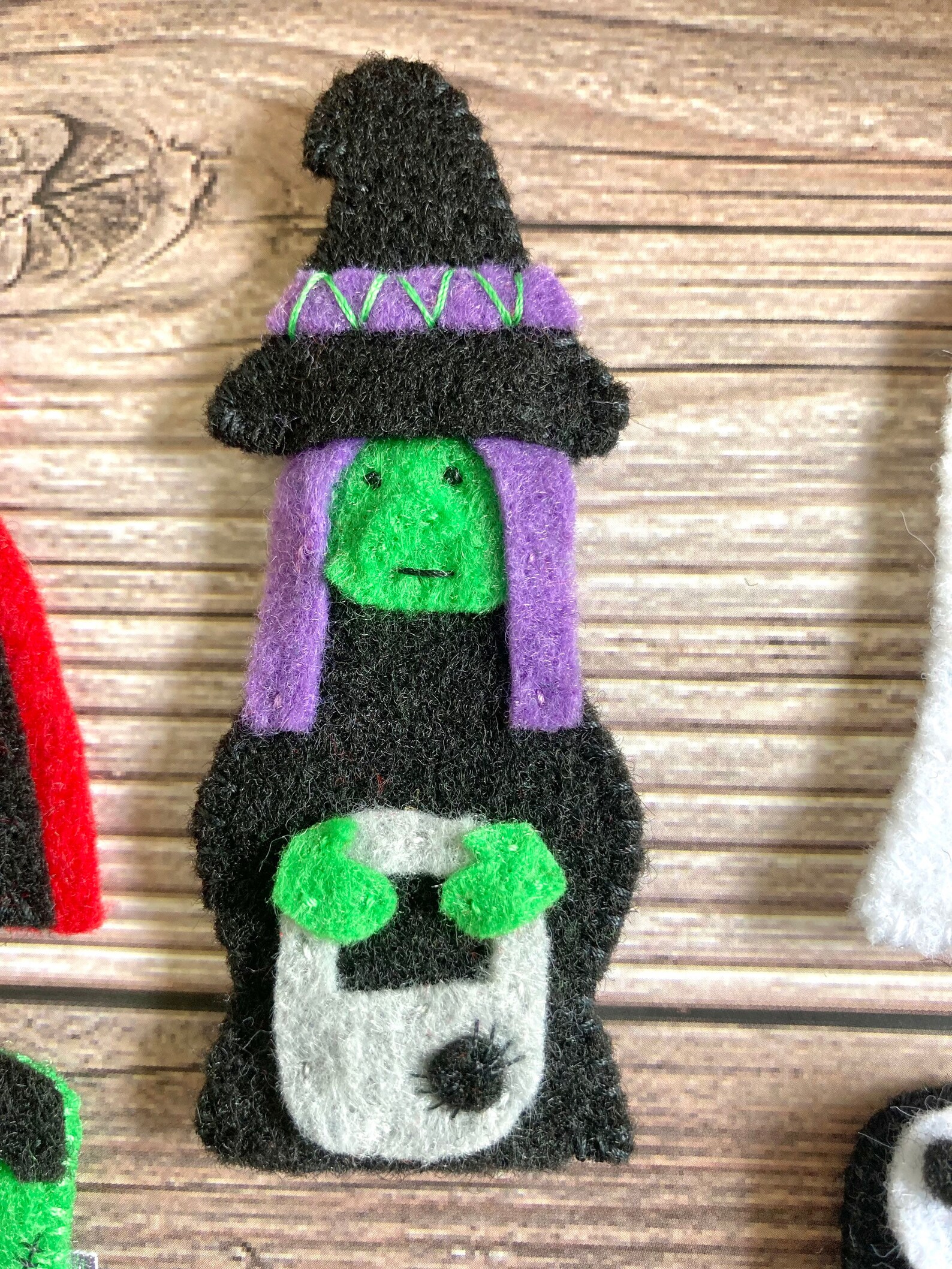 Halloween Felt Finger Puppets witch Skeleton Ghost - Etsy