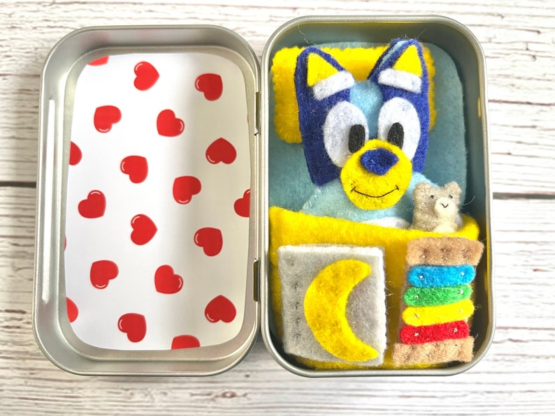 Plush Reversible Felt Bluey-inspired Altoid Tin Play Set With - Etsy