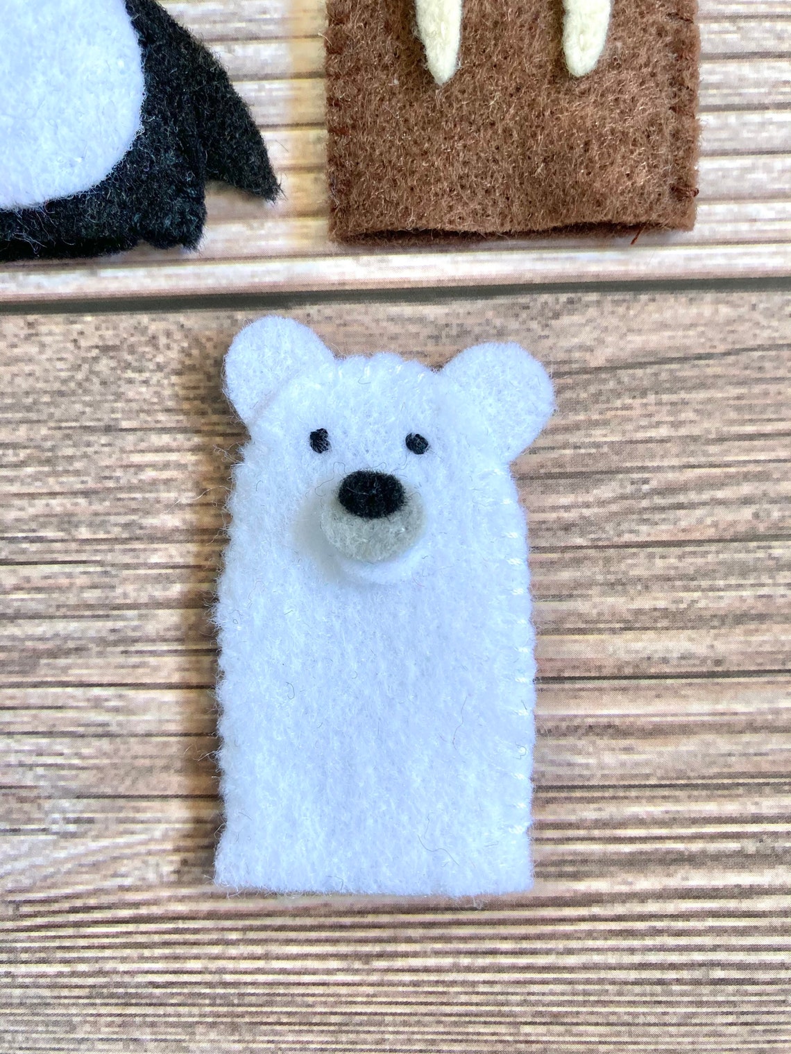 Polar Arctic Animals Felt Finger Puppets Penguin Polar Bear | Etsy