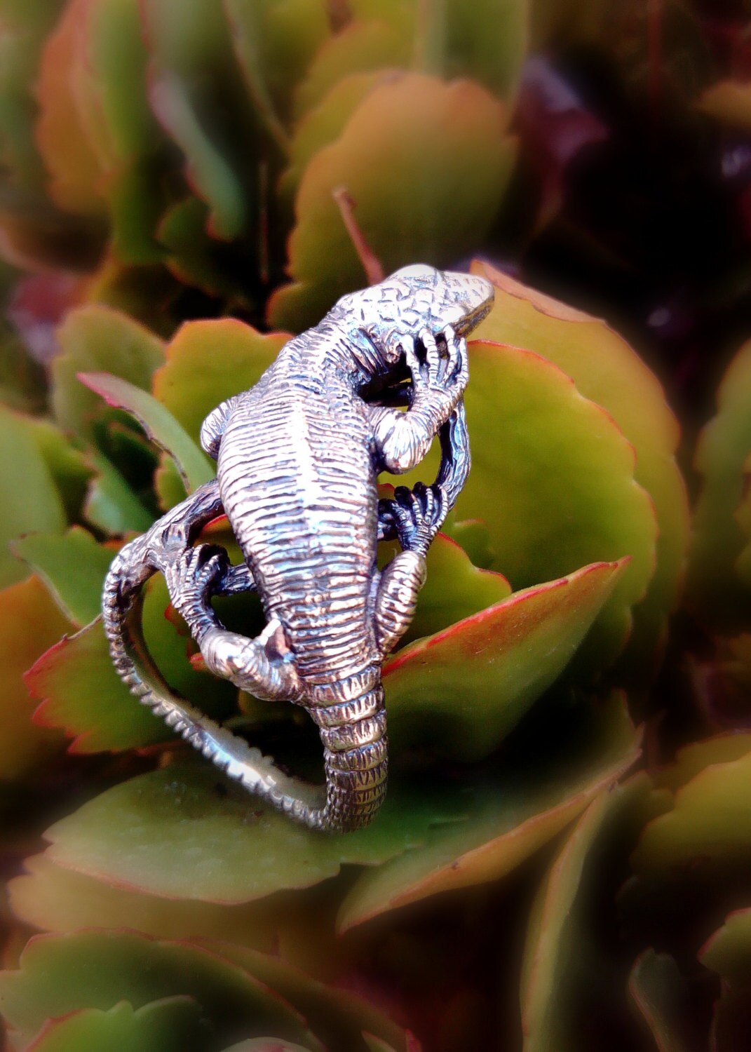Lizard Ring Sterling Silver Free Shipping | Etsy