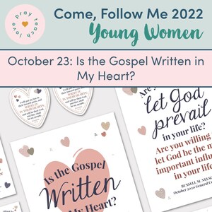 Young Women Doctrinal Topic October 23 "is the Gospel Written in My ...
