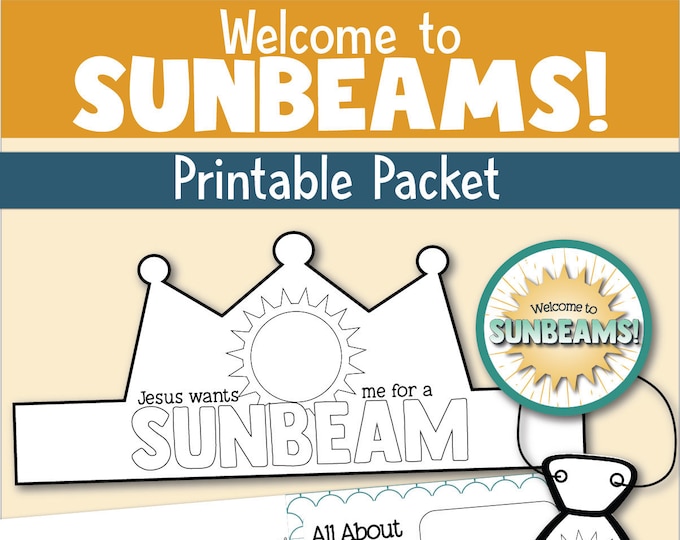 Welcome to Sunbeams Printable Packet - Etsy
