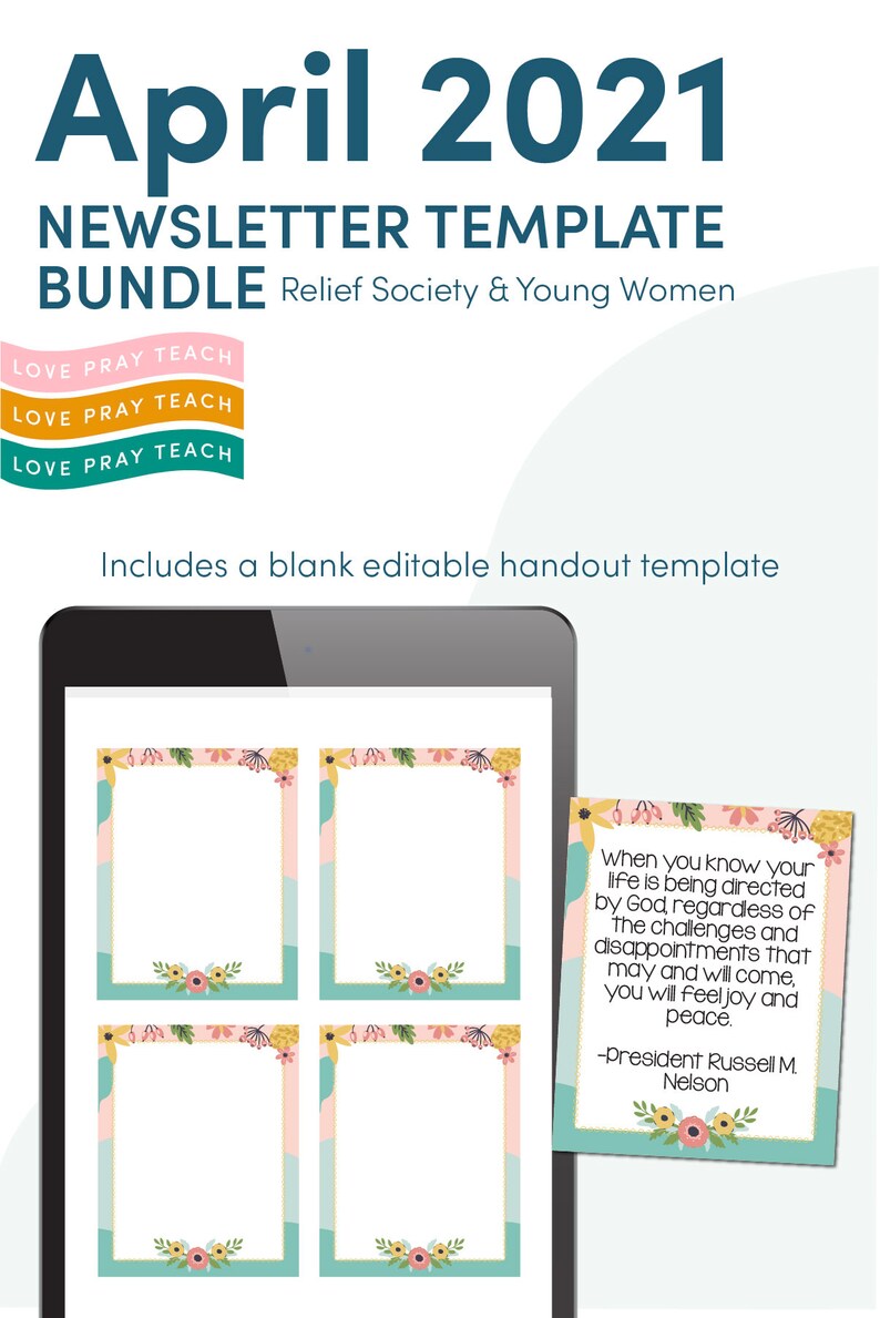 April 2021 Editable Newsletter Bundle - Etsy