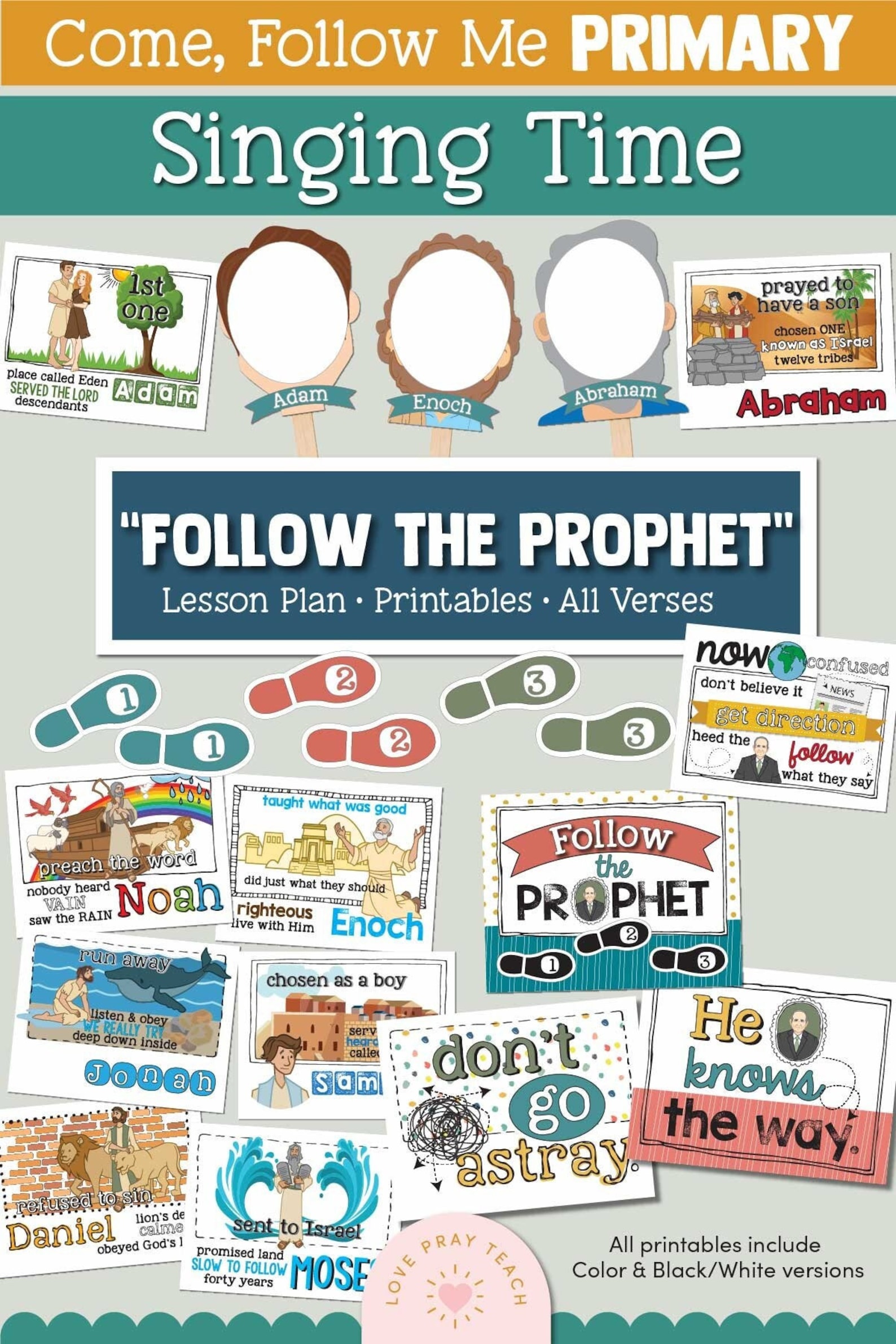 Come Follow Me for Primary Singing Time: follow the - Etsy