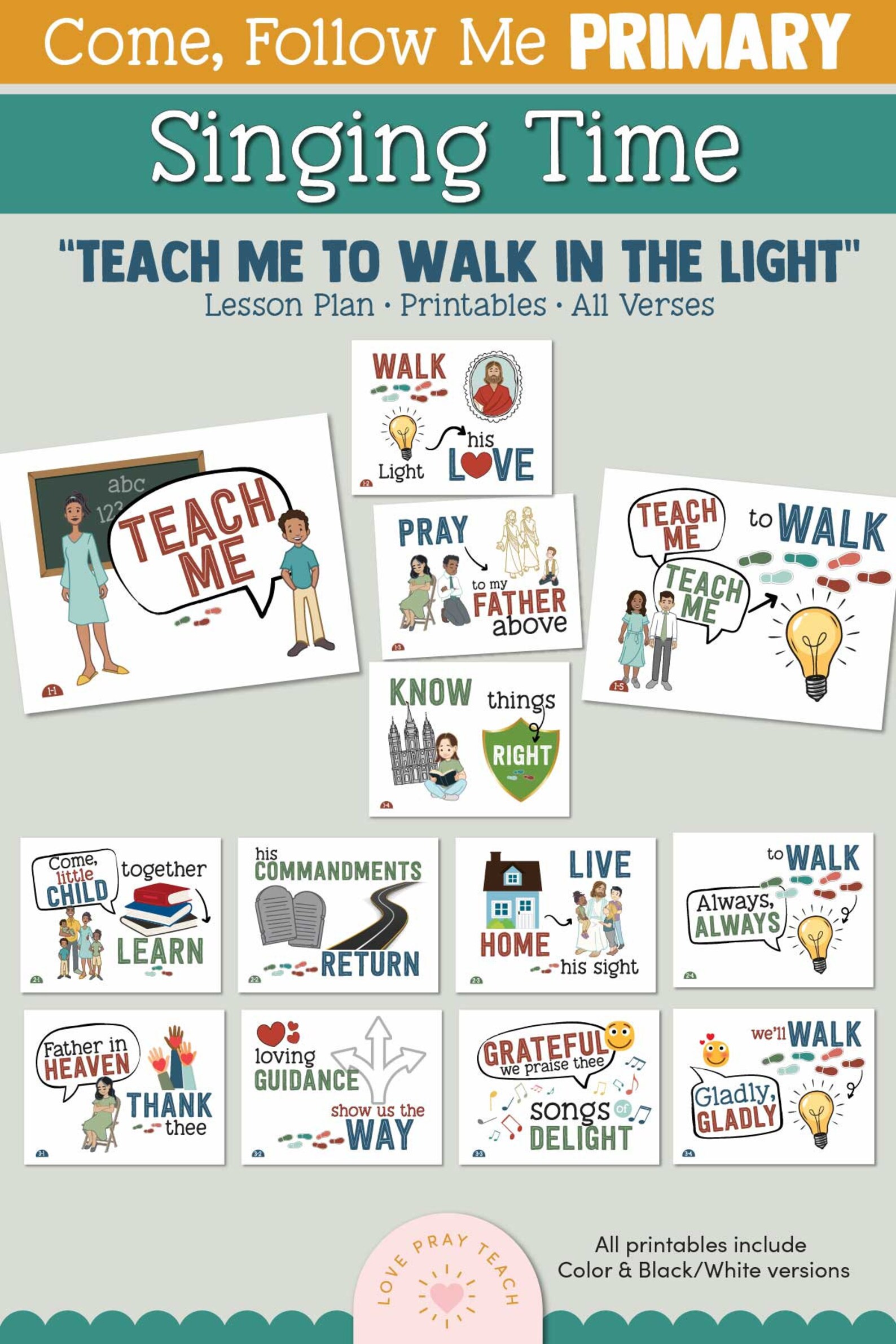 Come, Follow Me for Primary Singing Time: "teach Me to Walk in the ...