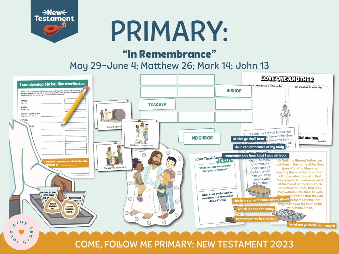 Come Follow Me For Primary 2023 May 29june 4 Matthew 26 Mark 14 John