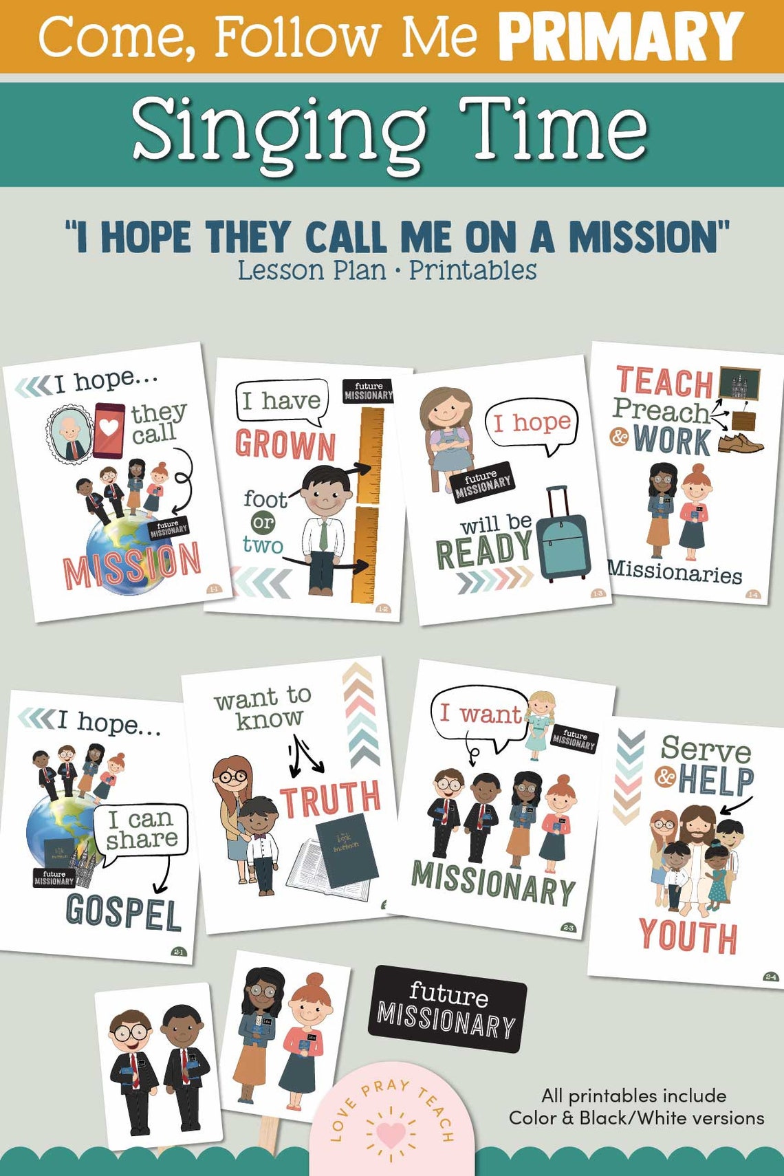 Come Follow Me for Primary Singing Time: I Hope They Call Me - Etsy