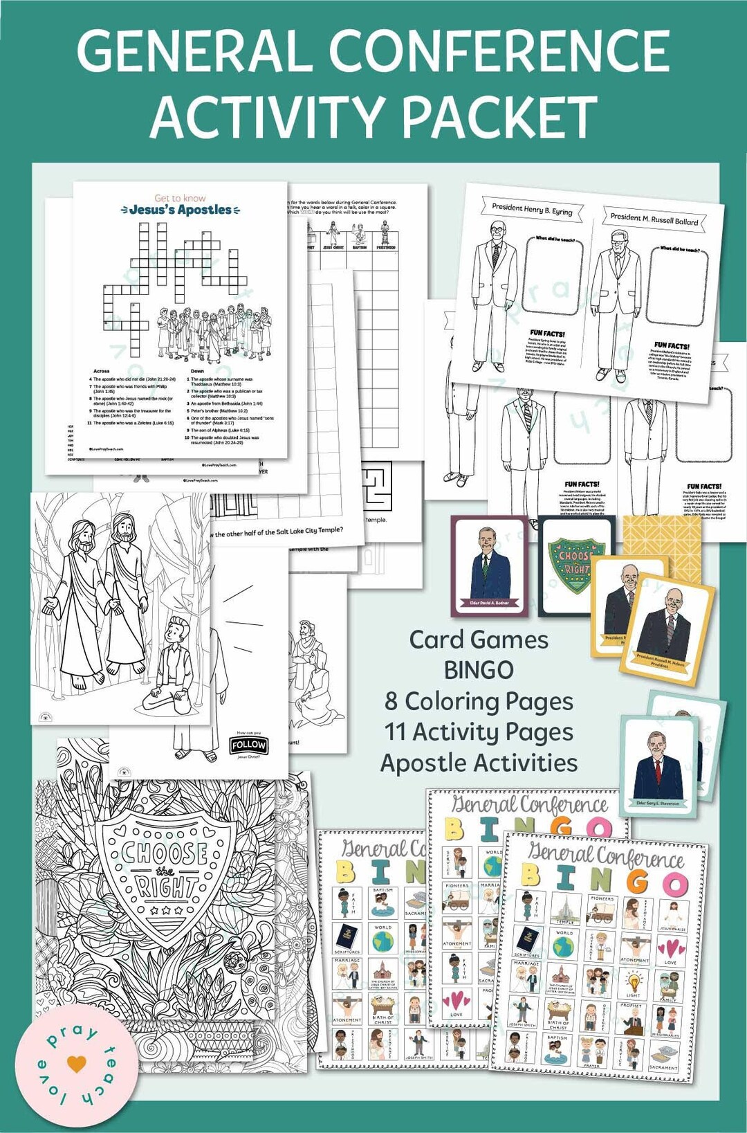 General Conference Activity Packet - Etsy
