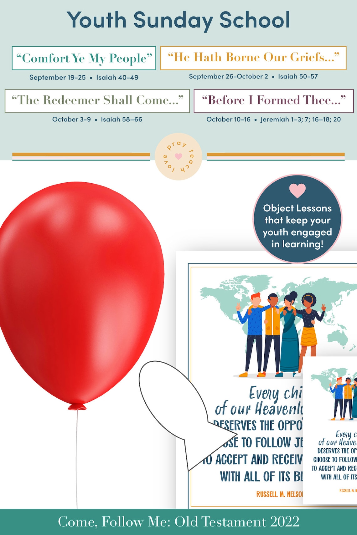 Youth Sunday School Come Follow Me 2022 Lesson Pack for Oct - Etsy