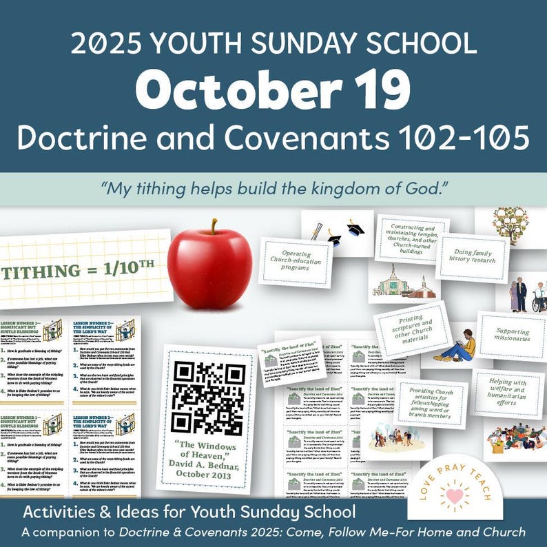 Youth Sunday School Lesson Pack 2025: Doctrine & Covenants (digital ...