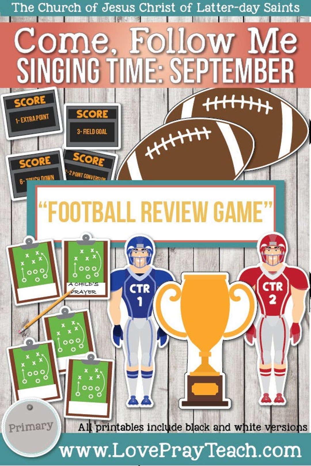 Come, Follow Me for Primary-2019 September: Singing Time “football ...