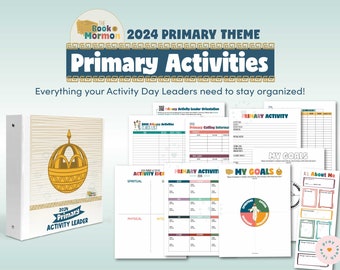 2024 Primary Book of Mormon Theme Packet Binders - Etsy