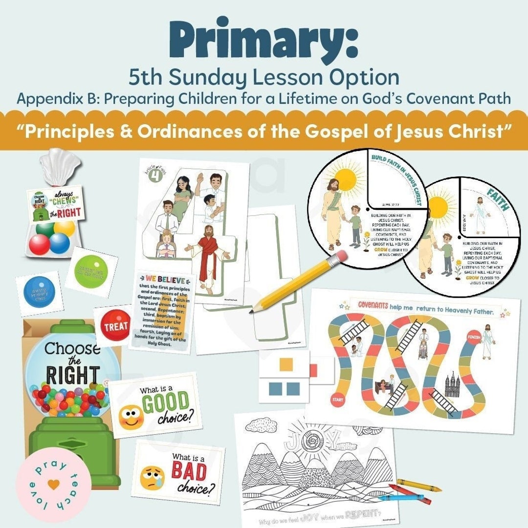 Come, Follow Me Appendix B-preparing Children for a Lifetime on God’s ...