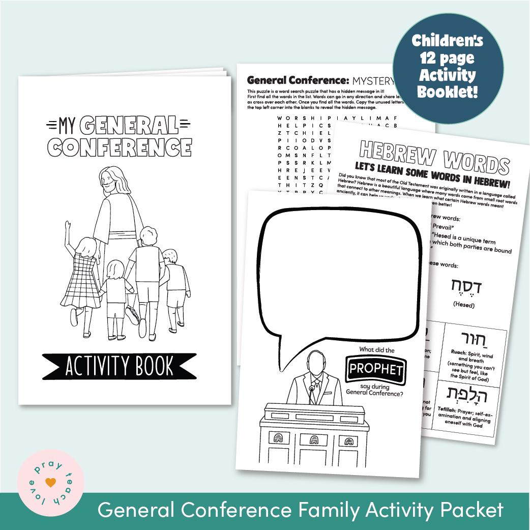 General Conference Activity Packet - Etsy