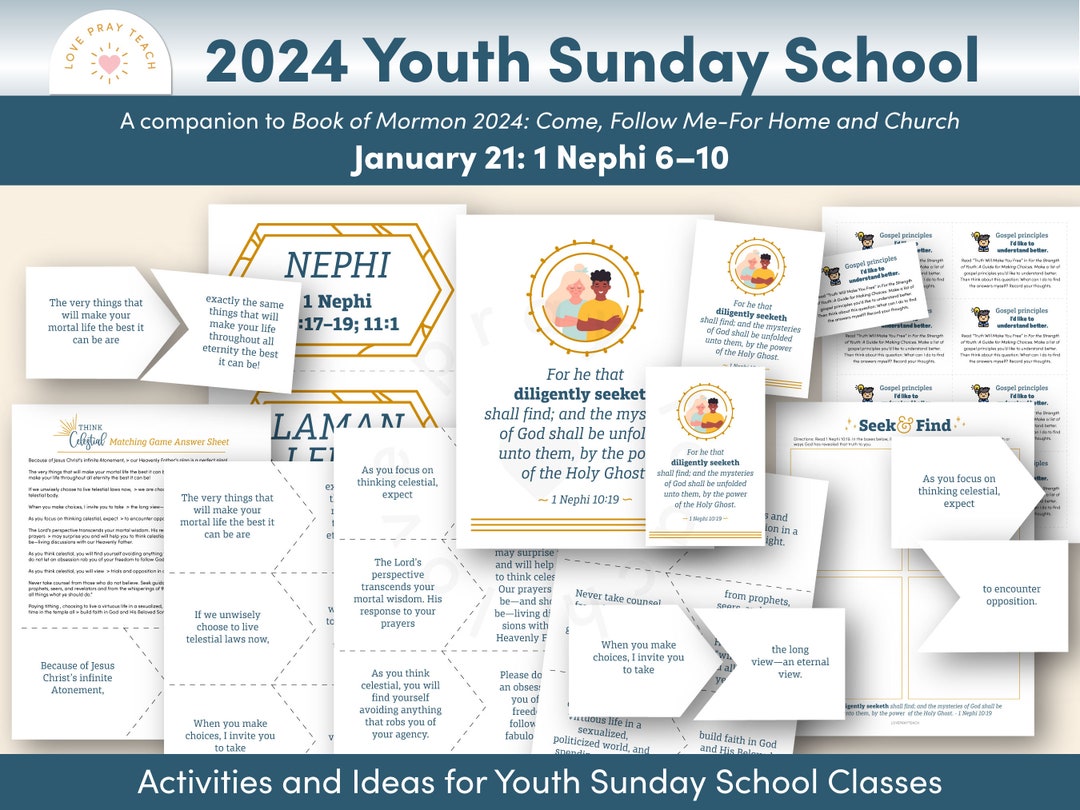 Youth Sunday School 2024 Lesson Packet Jan 15–21: “come and Partake of ...