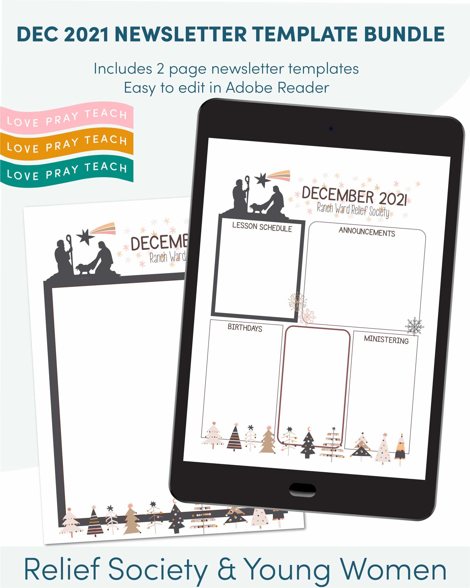 December 2021 Editable Newsletter Bundle - Etsy