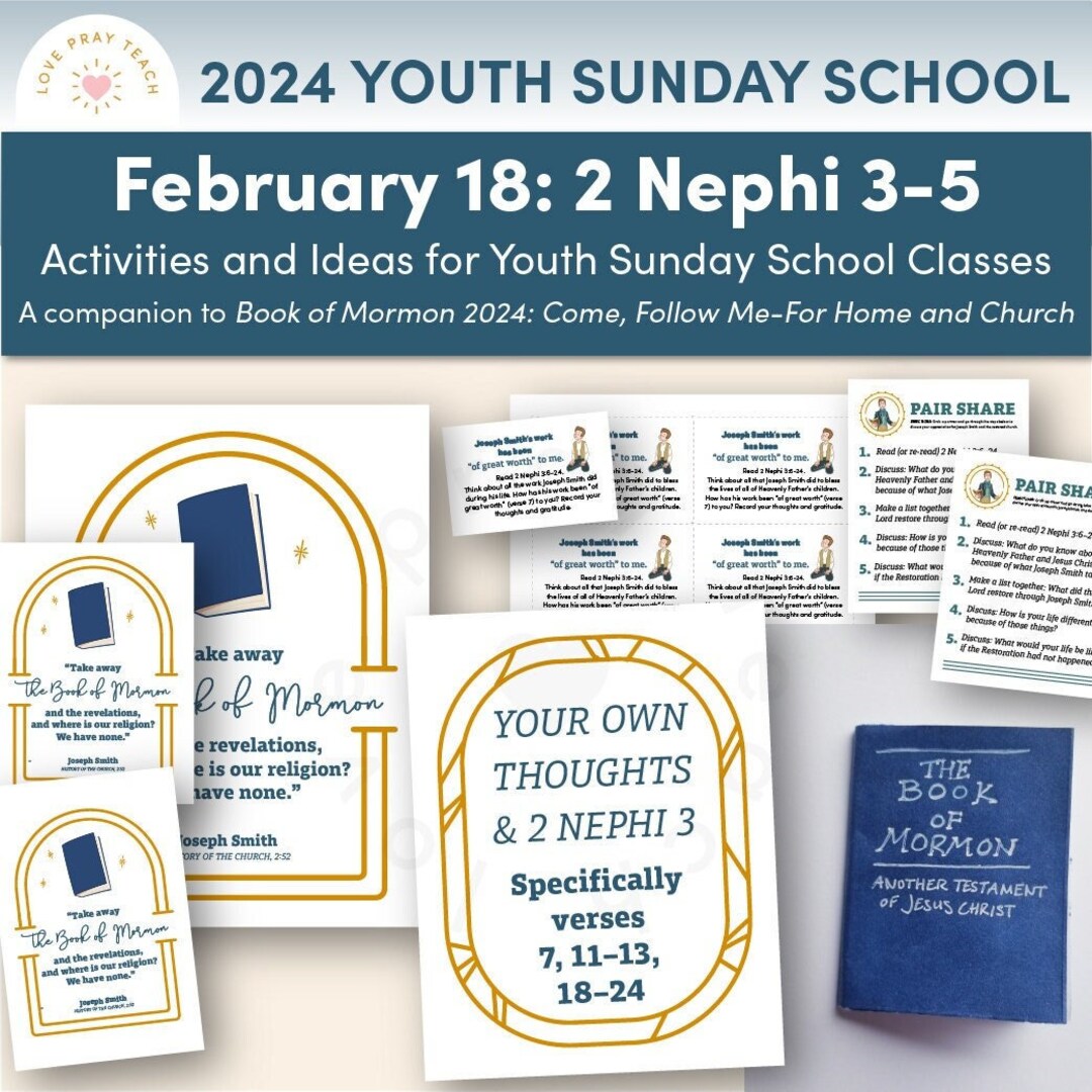 Youth Sunday School 2024 Printable Lesson Pack for February 12–18: 2 ...