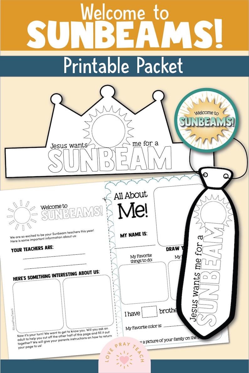 Welcome to Sunbeams! Printable Packet - Etsy