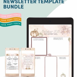 October 2021 Editable Newsletter Bundle for Relief Society or Young ...