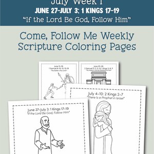 Come, Follow Me for Primary June 27–july 3; 1 Kings 17–19; “if the Lord ...