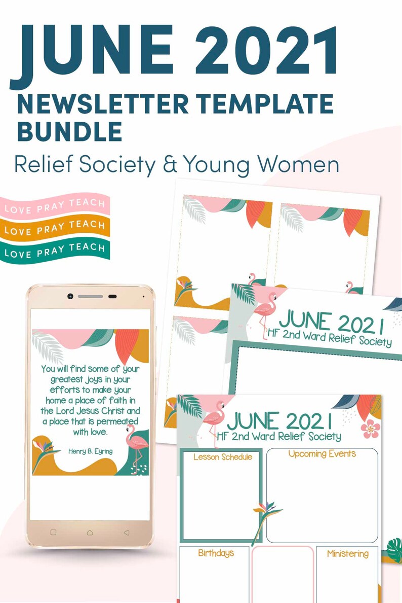 June 2021 Editable Newsletter Bundle | Etsy