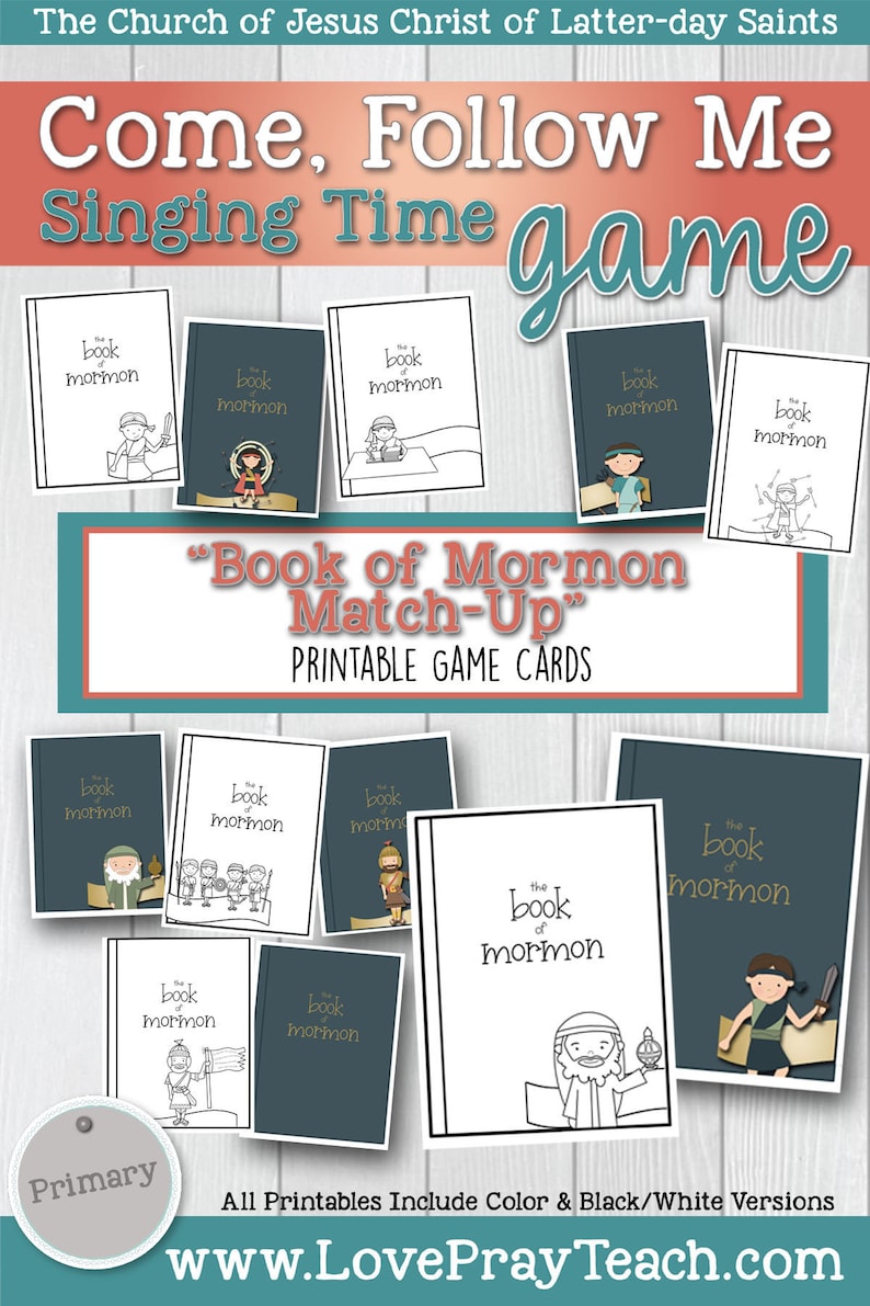 Come Follow Me for Primary Singing Time: 2020 Review Game | Etsy