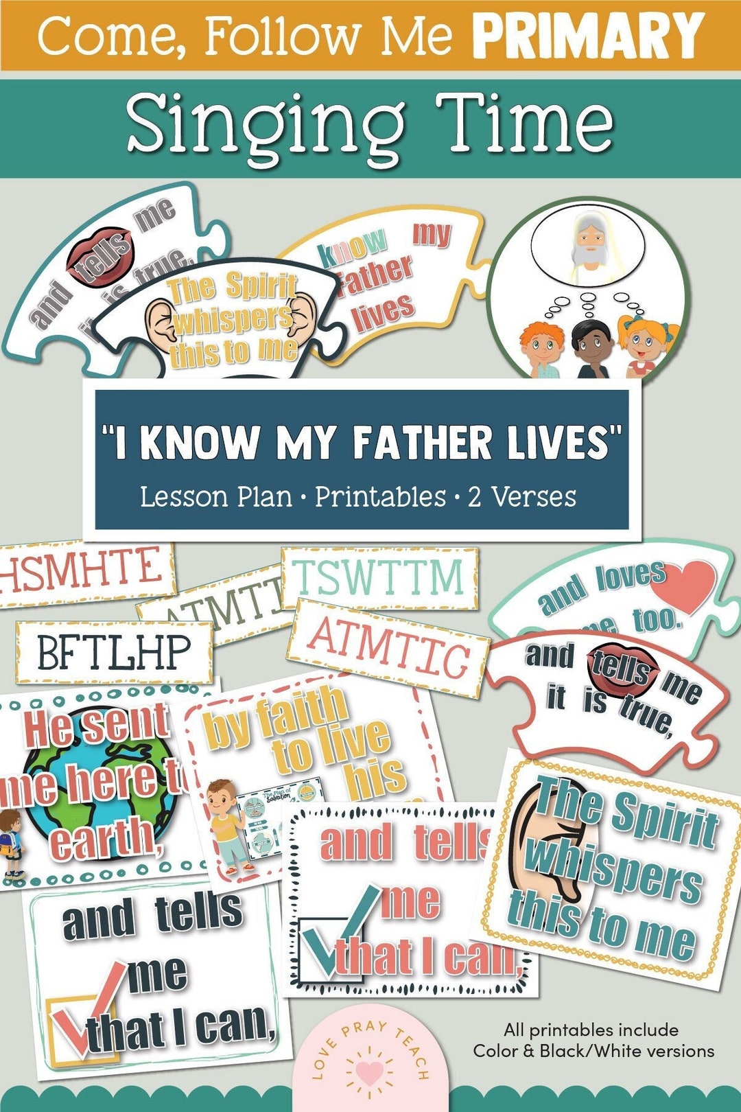 Come, Follow Me for Primary Singing Time: “I Know My Father Lives” - Etsy