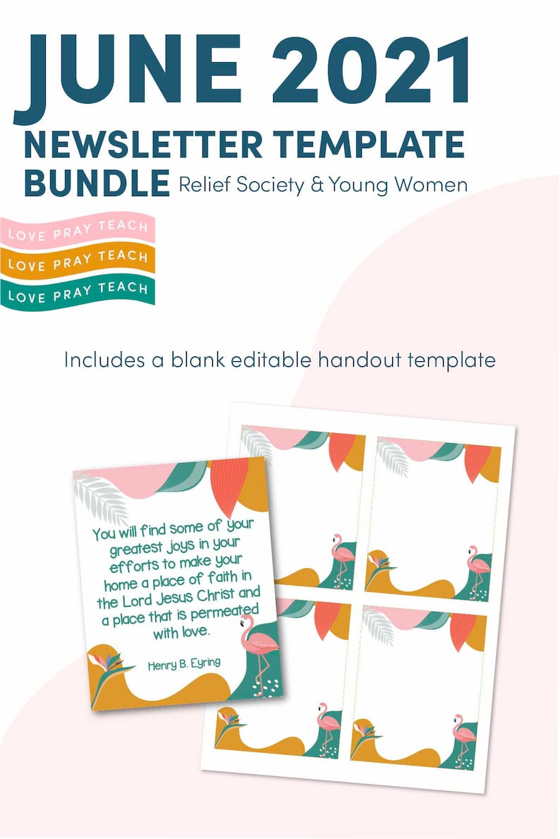 June 2021 Editable Newsletter Bundle | Etsy