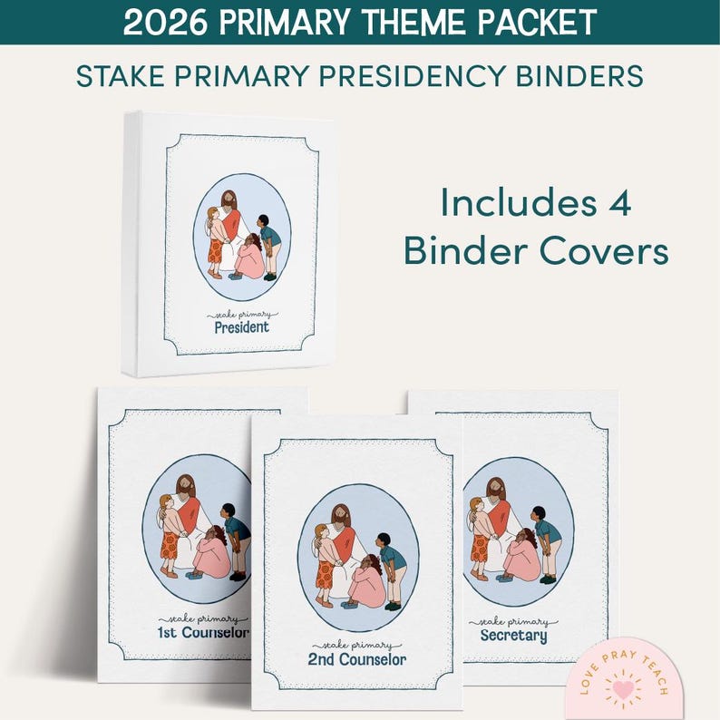 2026 Stake Primary Presidency Binders - Etsy