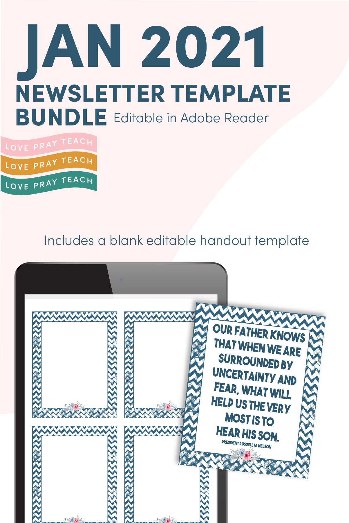 January 2021 Editable Newsletter Bundle | Etsy