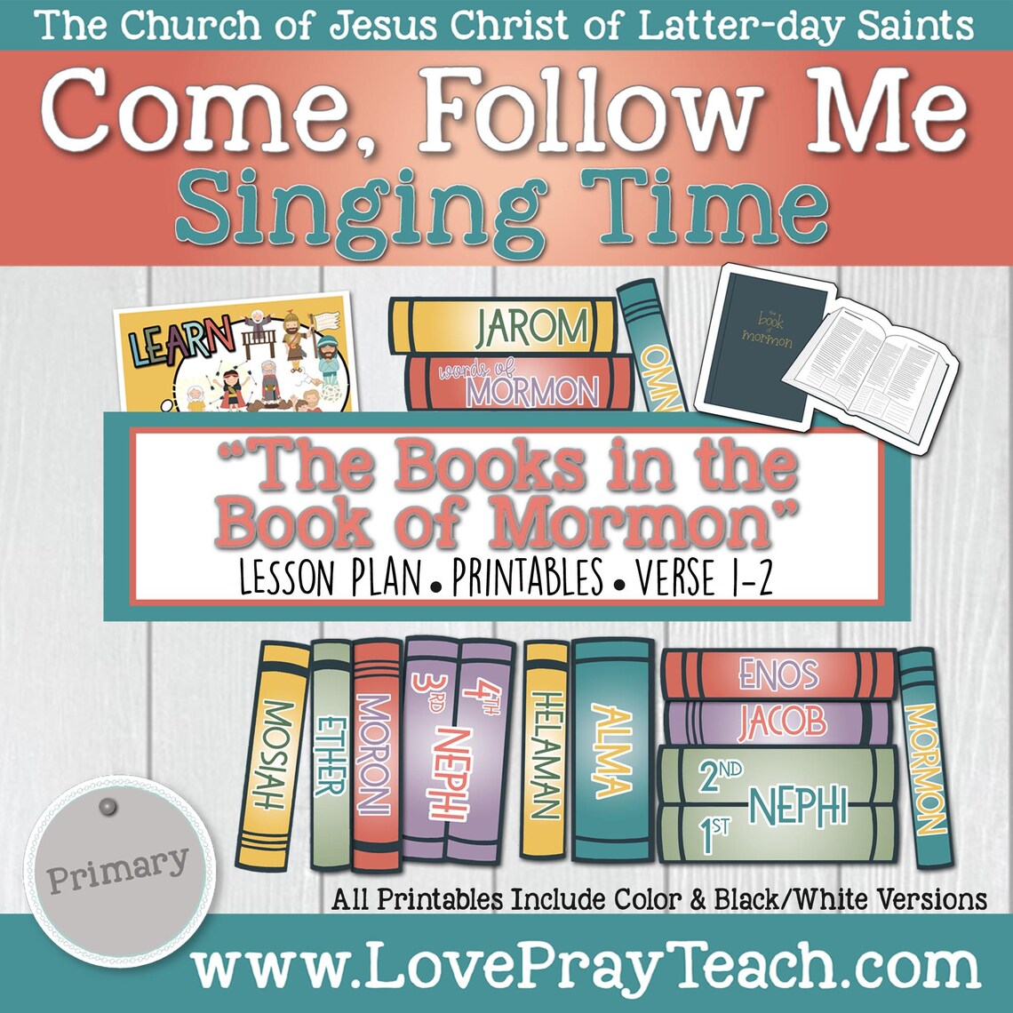 Come Follow Me for Primary Singing Time: 2020 the Books - Etsy