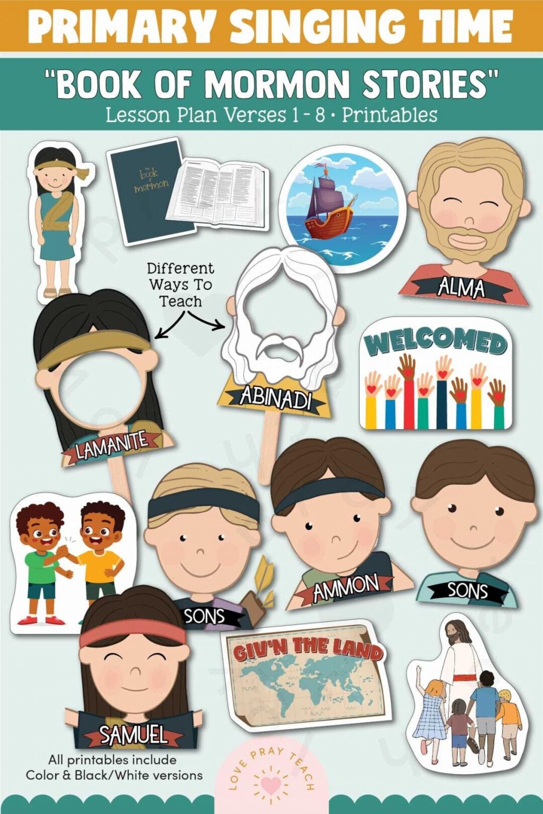 Primary Singing Time: Book of Mormon Stories - Etsy