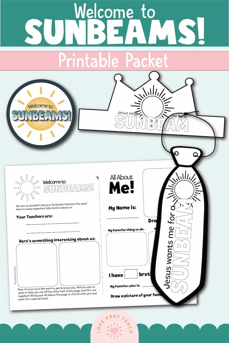 Welcome to Sunbeams! Printable Packet for 2023 - Etsy