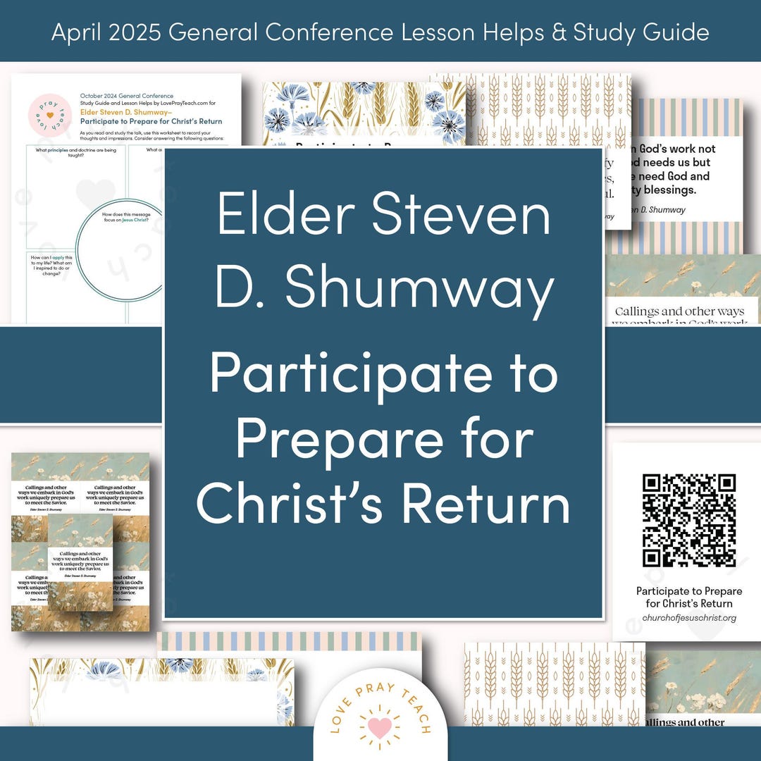 April 2025 General Conference: Elder Steven D. Shumway "participate to ...